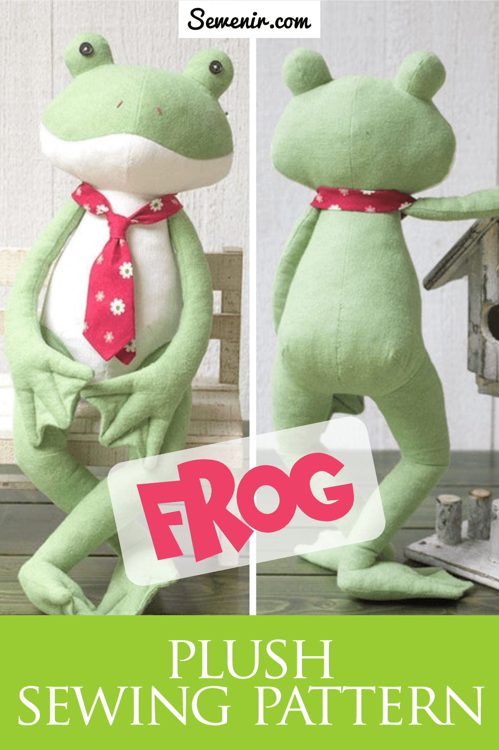 Frog Sewing Pattern | Frog Pattern to Sew | Toy Frog Doll