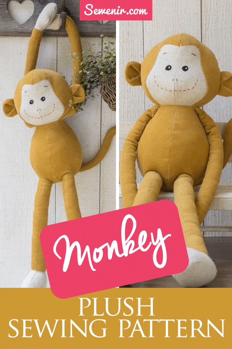 Stuffed Monkey Pattern | DIY Plush | Easy Beginner Sewing Pattern